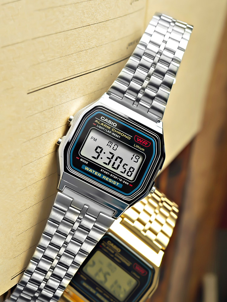Reloj Digital Casio A158WA-1DF - Acero Inoxidable, Tono Dorado