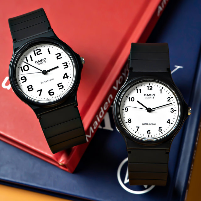 Casio CASIO student sports watch simple quartz unisex small black watch ...