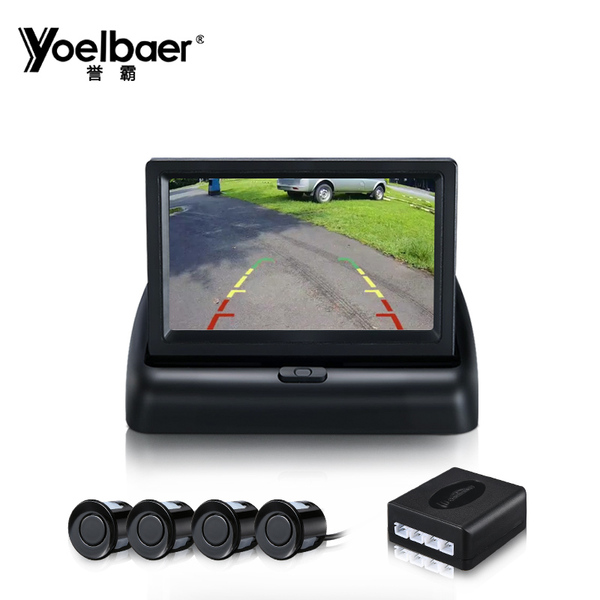 Reversing radar 24v high-definition truck all-in-one machine 4 probes ...