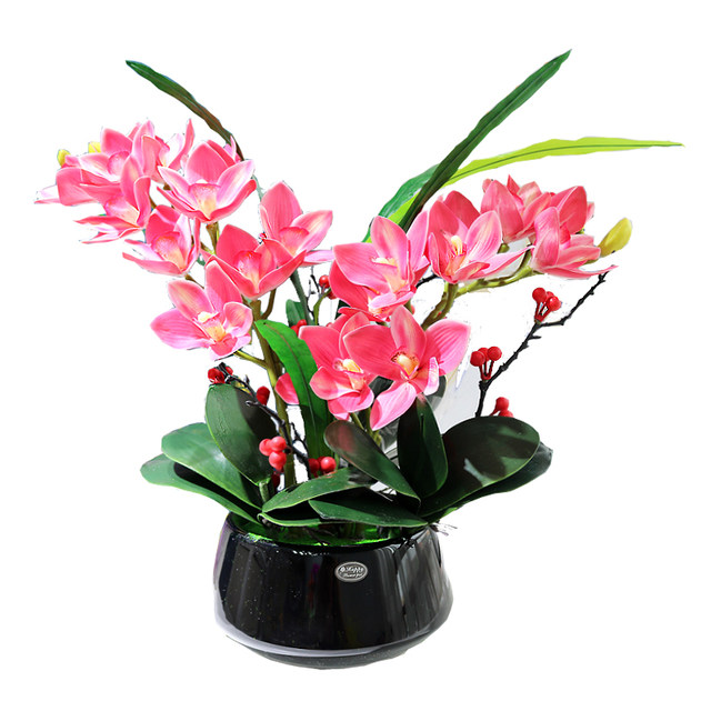 Simulated flower ornaments Phalaenopsis set Bonsai Living room ...
