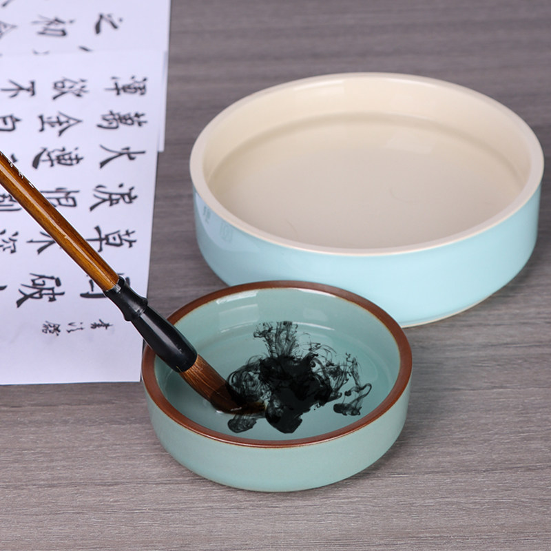Study Treasures - Small Ink Dish, Ancient Feng Shui Palette Pen ...