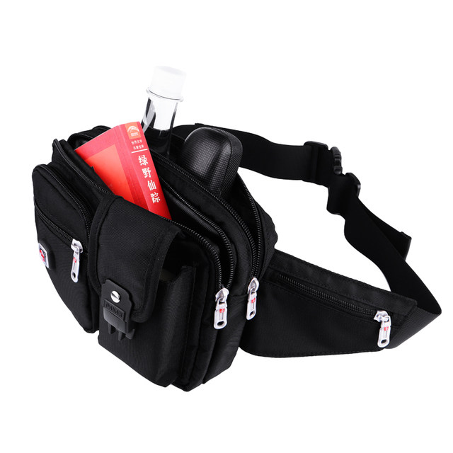 Men's waist bag travels multi -layer, multi -function, large -capacity large -capacity cash ...