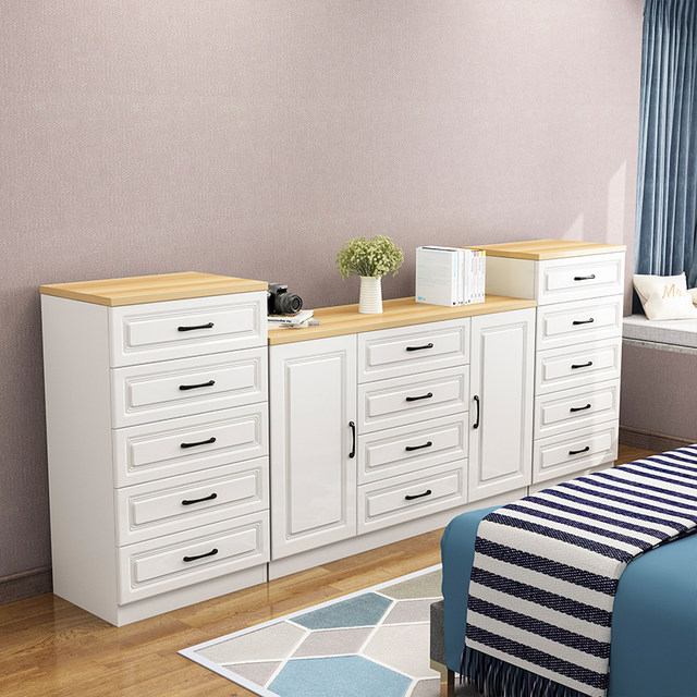 Solid wood bucket cabinet storage cabinet living room home bedroom ...