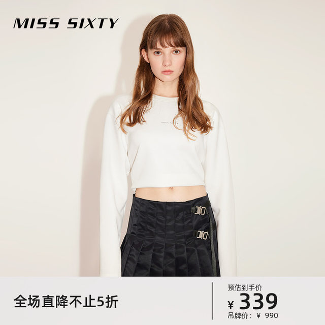 MissSixty winter long-sleeved T-shirt women's solid color dropped ...