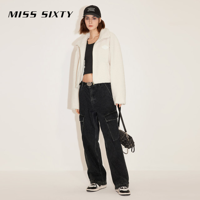 MissSixty Fashion Jacket Women's Eco-Friendly Fur Women's Contrast ...