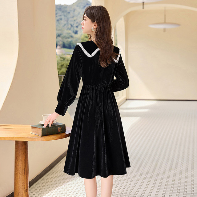 Her pool waist dress 2025 spring new women's Hepburn Hepburn wind ...