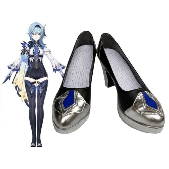 Game Genshin Impact Cosplay Five-star Ice Sword Eula Youla Cos shoes ...