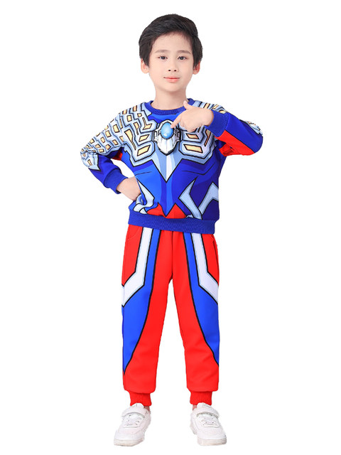 Ultraman clothes, boys' suits, sweatshirts, spring, autumn and winter ...
