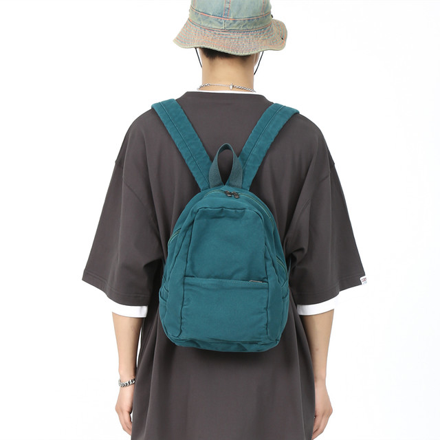 Japanese washed canvas literary and artistic retro small backpack ...