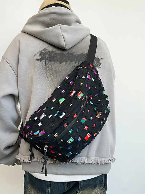 Melody Bag Men's Japanese Fang Sports Large -capacity chest bag ins ...