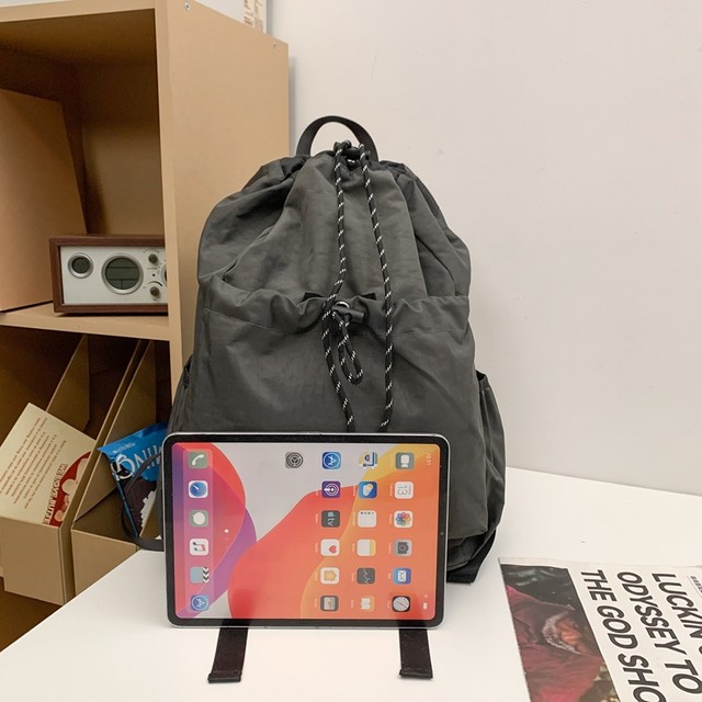 Sports waterproof drawstring backpack Japanese style casual men's and ...