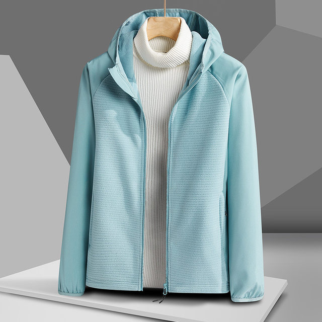 Winter soft shell jacket men's single -layer jacket pushy, outdoor ...