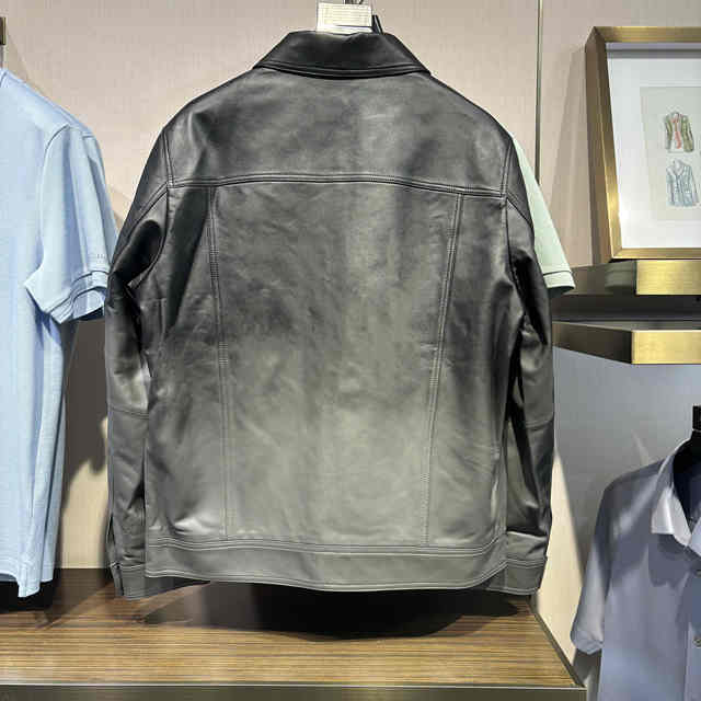 G Family Men's Autumn and Winter New Black -gray Gradm -changing Lamb Leather Templim Specup ...