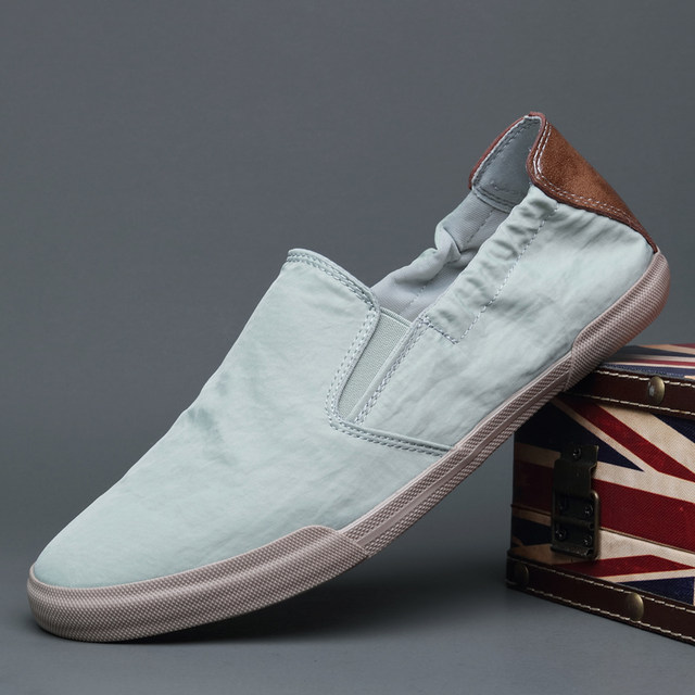 Baoda British Low-top Slip-On Canvas Shoes Men's Lazy Casual Loaf Men's ...