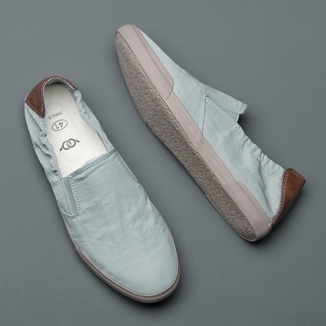 Baoda British Low-top Slip-On Canvas Shoes Men's Lazy Casual Loaf Men's ...