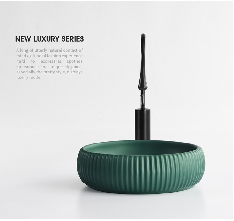 Creative Art Countertop Wash Basin - Small Ceramic Basin With Round ...