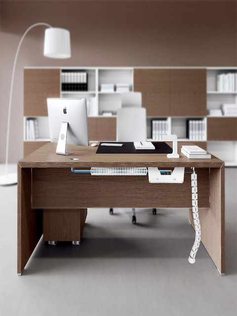 Desk snake-shaped threading tube lift table bottom hidden cable ...