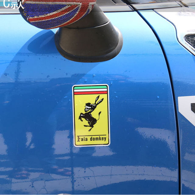 Car Mustang Mustang Fala Donkey Funny Car Sticker Ferrari Sticker ...