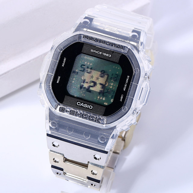 Casio 40th Anniversary Limited GSHOCK Glacier Transparent Square ...
