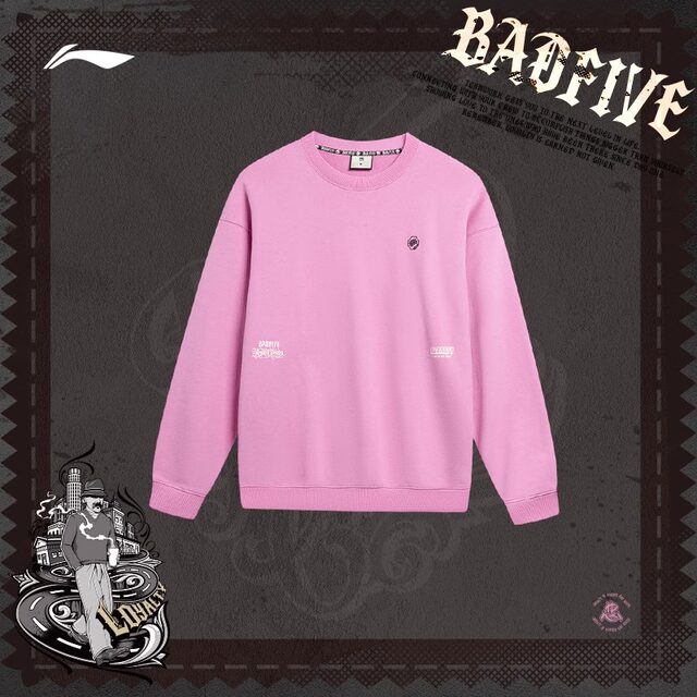 Li Ning BADFIVE men's and women's new pullover 2023 winter round neck ...