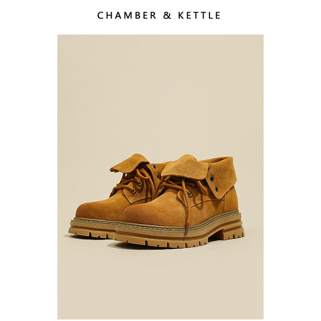 CHAMBER/KETTLE genuine leather rhubarb boots Martin boots women's 2023 ...