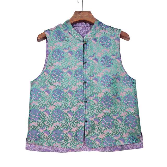 Mulberry silk Song brocade vest Chinese style new Chinese style retro ...