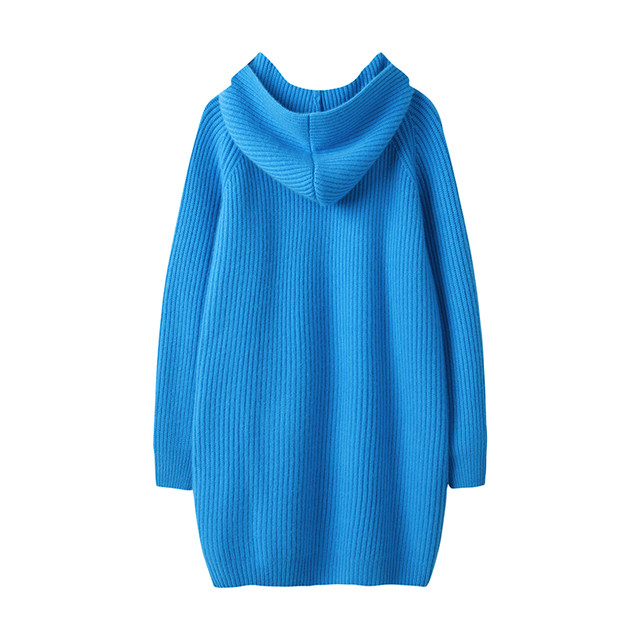 Winter Phoenix heavyweight pit strip hooded cashmere sweater dress ...