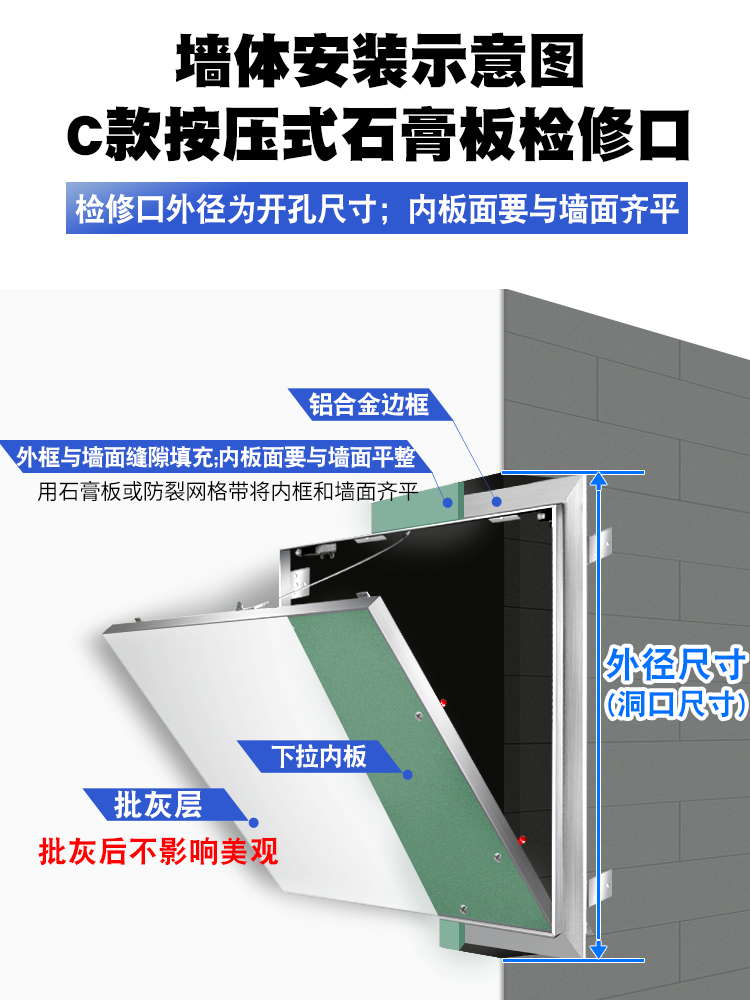 Songyu Gipsana Održavajna Poklopac - Ploča za Pristup Stropu