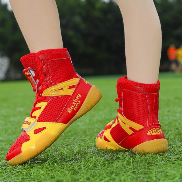 Professional children's boxing shoes, training shoes, Sanda shoes ...