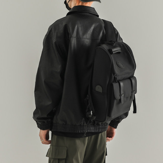 Retro leather jacket men's thickened autumn and winter pilot coach ...