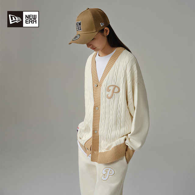 NewEra New Era autumn and winter MLB new NY knitted sweater cardigan ...