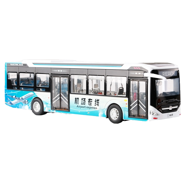 New energy bus simulation alloy bus model door opening light simulation ...