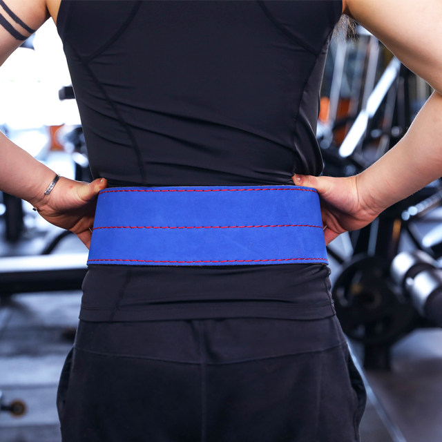 Professional forces raised cowhide leverage to buckle fitness belt ...