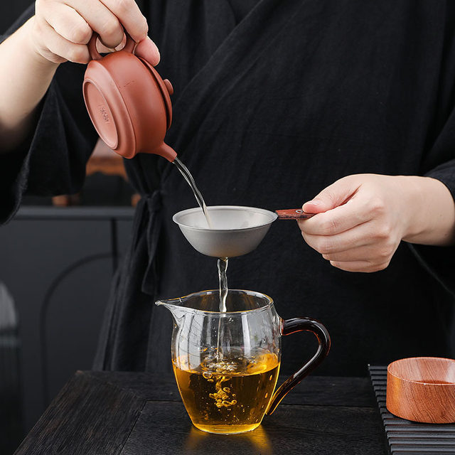 Pure titanium tea leaking tea filter thousand-hole tea filter tea ...