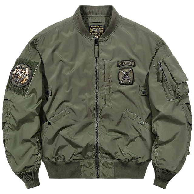 VIP autumn ma1 bomber jacket men's American retro embroidered badge baseball uniform large size ...