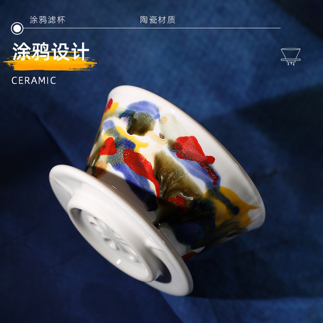 koonan kiln turning graffiti cake filter cup flat bottom filter cup ...