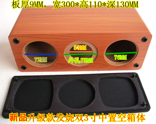 Dubbele 3-inch Mid-Mount Speakers met Kasten & Tweeters