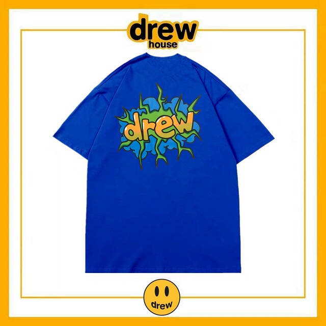 Drew letters exploded short-sleeved T-shirt trendy brand European and ...