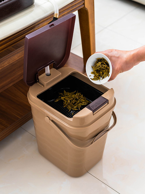 Tea bucket waste bucket Kung Fu tea set Camellia tea table under the tea table connecting ...
