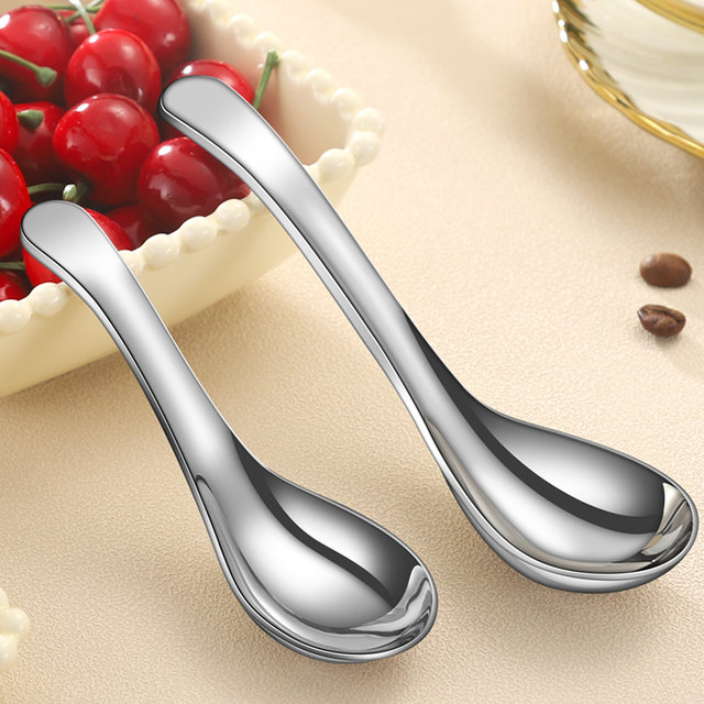 316 stainless steel spoon, household spoon, children's eating spoon ...