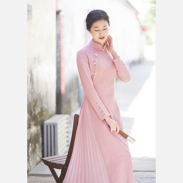 Chu Cicada Cheongsam Classy Chinese Style Autumn and Winter New Young ...