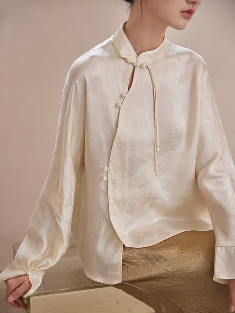 Chu Chanyi's New Chinese-Style Top for Women, Spring-Themed, 25 Autumn ...