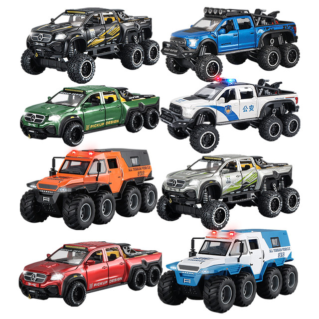 Oversized pickup truck toy off-road vehicle children's car model alloy ...