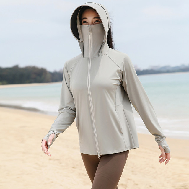 Women's sun protection clothing summer 2024 new ice silk upf50 anti-UV breathable thin large ...