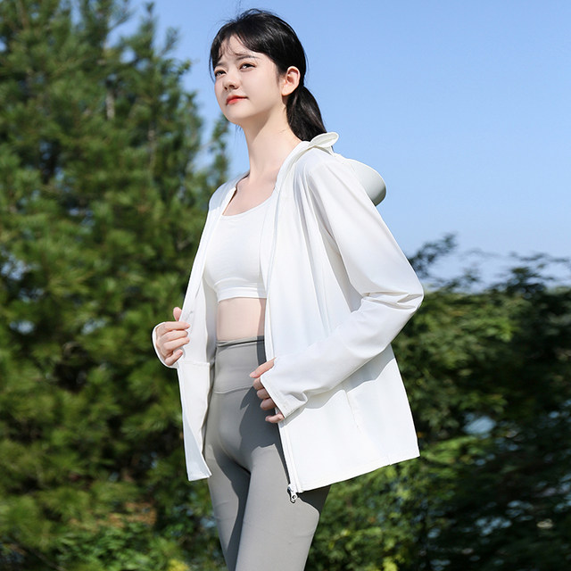 Women's sun protection clothing summer 2024 new thin anti-UV breathable loose original yarn ice ...