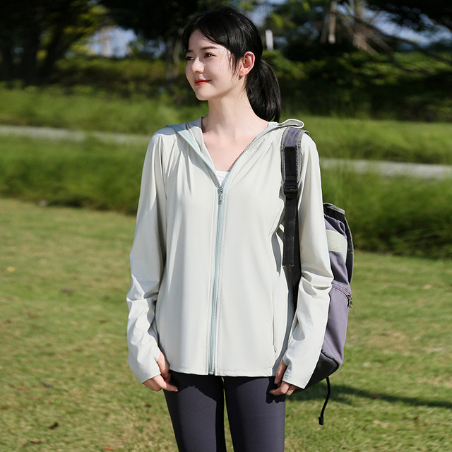 Women's sun protection clothing summer 2024 new thin anti-UV breathable loose original yarn ice ...