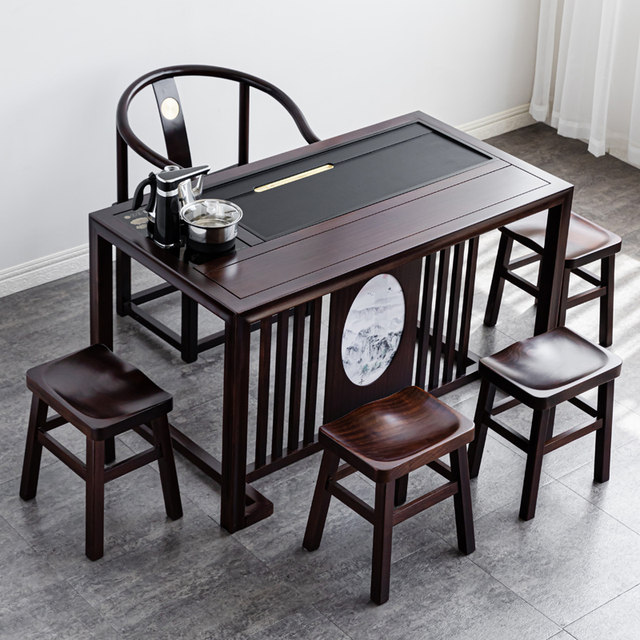 New Chinese style tea table and chair combination simple living room ...