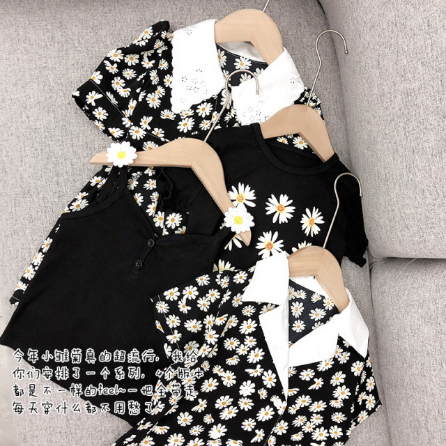 Chenma's girls' dress in summer super hot little daisy printed princess ...