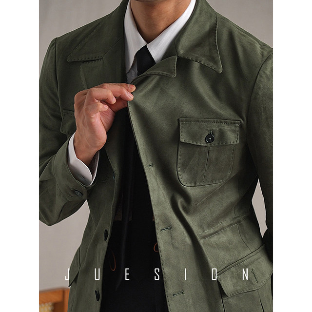 JUESION autumn Italian hunting jacket men's fashion retro autumn and ...