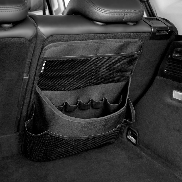 Car seat back storage bag leather thickened storage bag car trunk ...